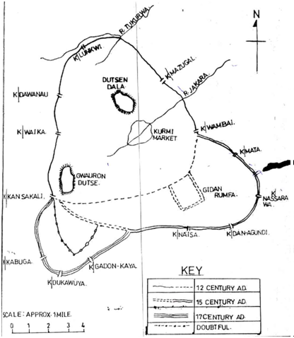 Geospatial Solutions Expert: Modern Map of Ancient Kano City Gates (Kofa)