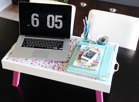 IHeart Organizing: DIY Portable Workspace/Collapsible Tray
