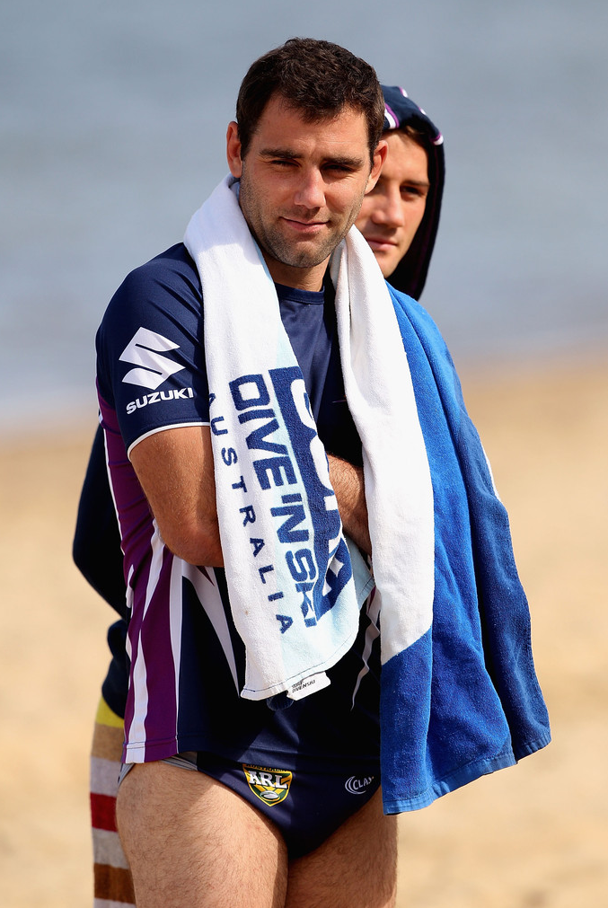 Footy shorts fun: AFL and NRL players in speedos