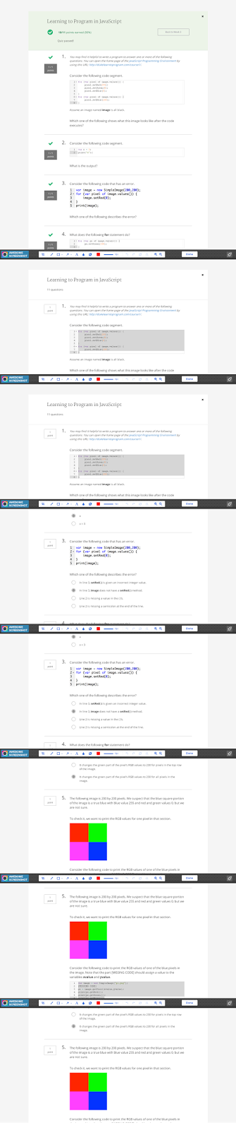Answers To Coursera Learning To Program In Javascript Week 3 Quiz 1