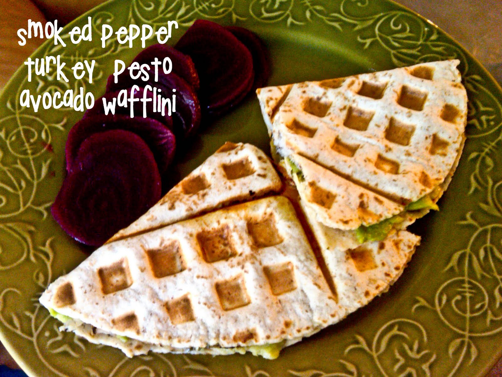 Muncher Cruncher: Smoked Pepper Turkey Pesto Avocado Wafflini: aka the ...