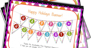 Classroom Freebies Too: DIY Holiday Banner