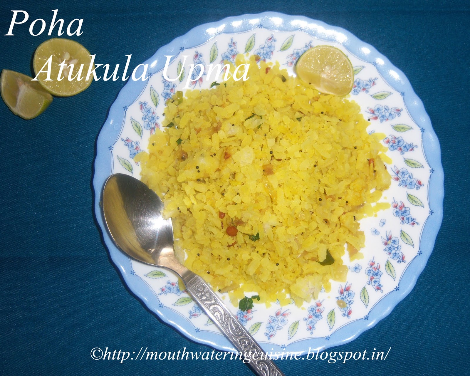 Atukula Upma -- Poha -- Upma with Flattened Rice - E.A.T. easyvegrecipes