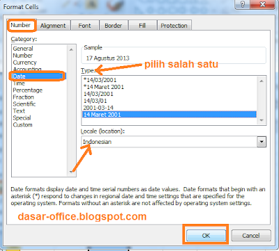 Mengatur Format Tanggal/DATE Hari, Bulan, Tahun di Excel - Belajar Bersama