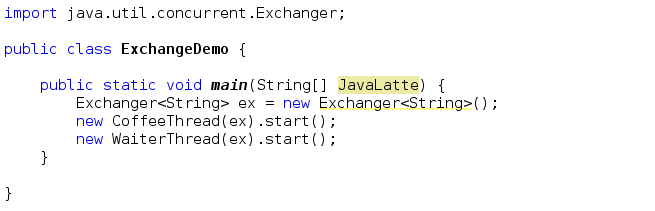 Java-Latte: Exchanger in Java : Concurrency