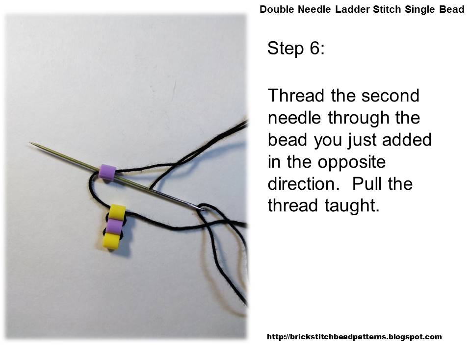 Brick Stitch Bead Patterns Journal: Double Needle Ladder Stitch Single ...