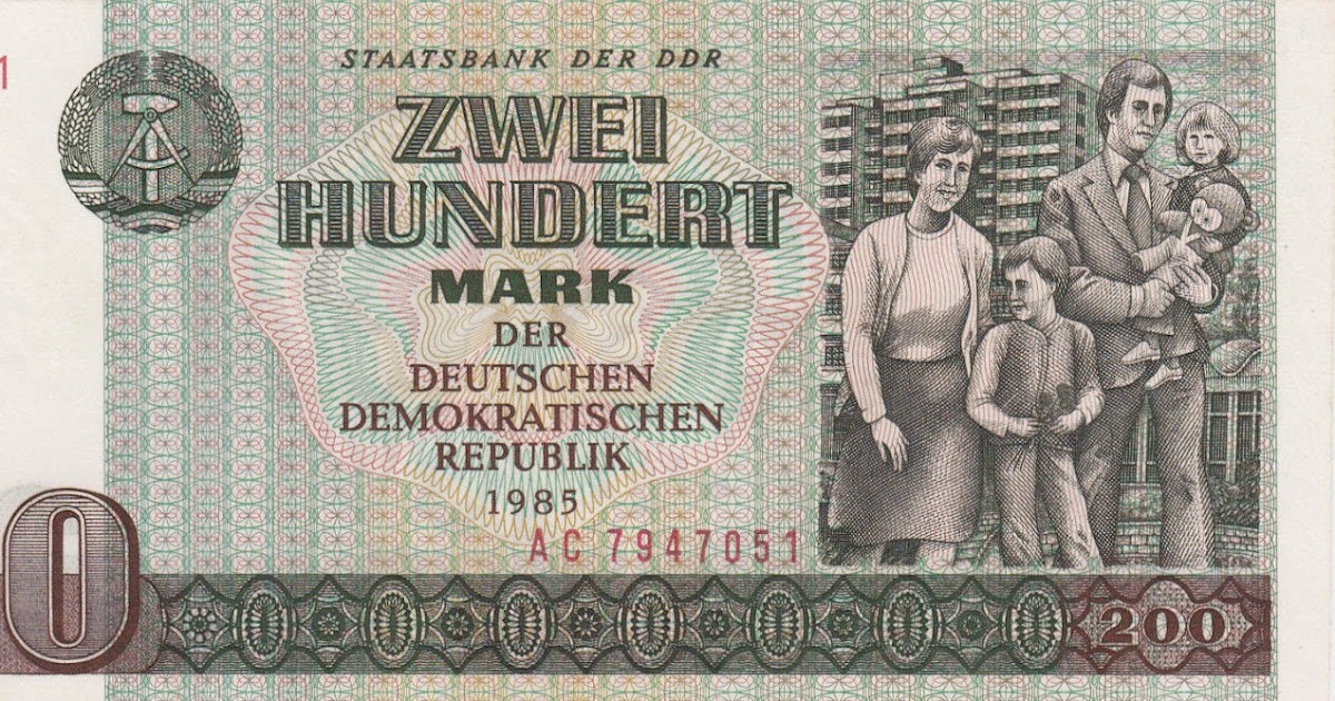 Germany DDR 200 Mark banknote 1985|World Banknotes & Coins Pictures ...