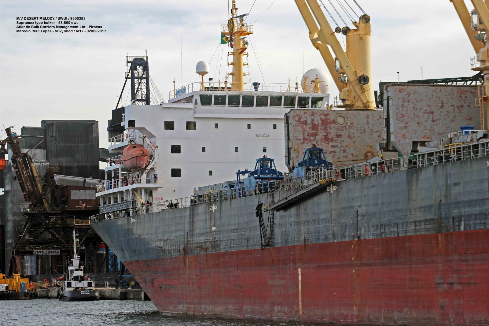 Santos Shiplovers: M/V Desert Melody / SWUI, Loading suggar in bulk at ...