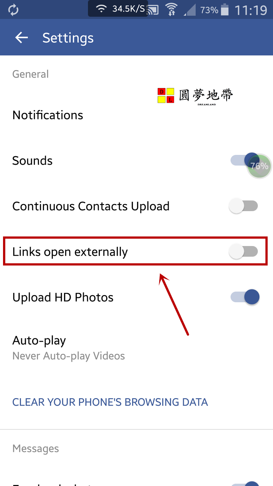 设置Facebook In App Browser的方法