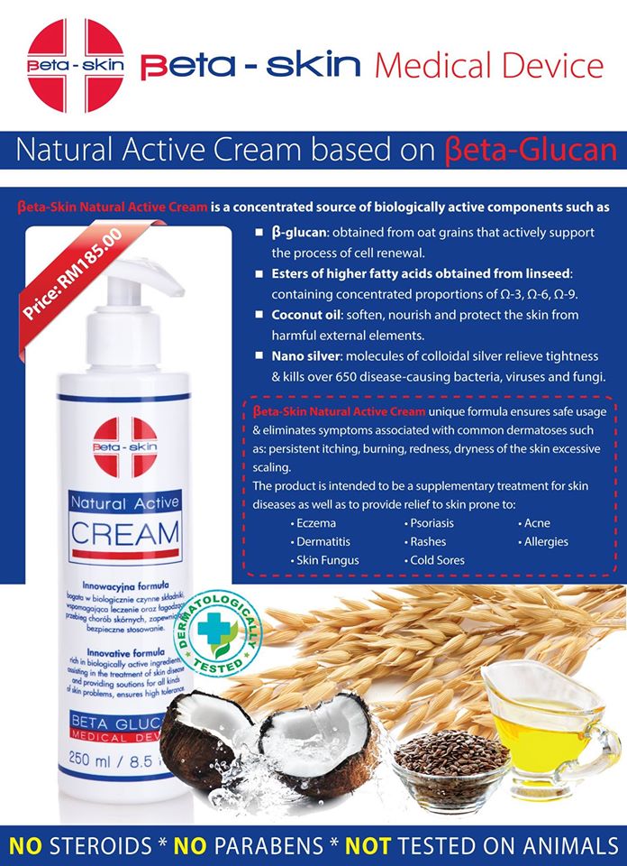 BETA SKIN NATURAL ACTIVE CREAM BANTU MELEGAKAN MASALAH KULIT SEPERTI ...