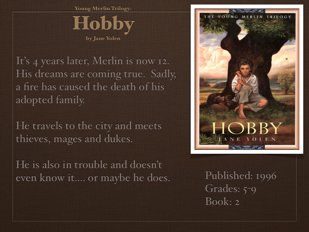 Young Adult Reading Machine: Young Merlin Trilogy: Hobby by Jane Yolen