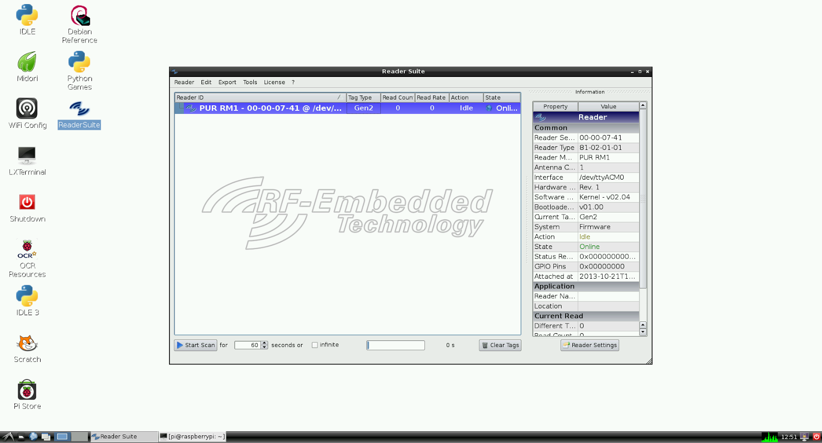 RF-Embedded Developers: Reader Suite for Raspberry Pi