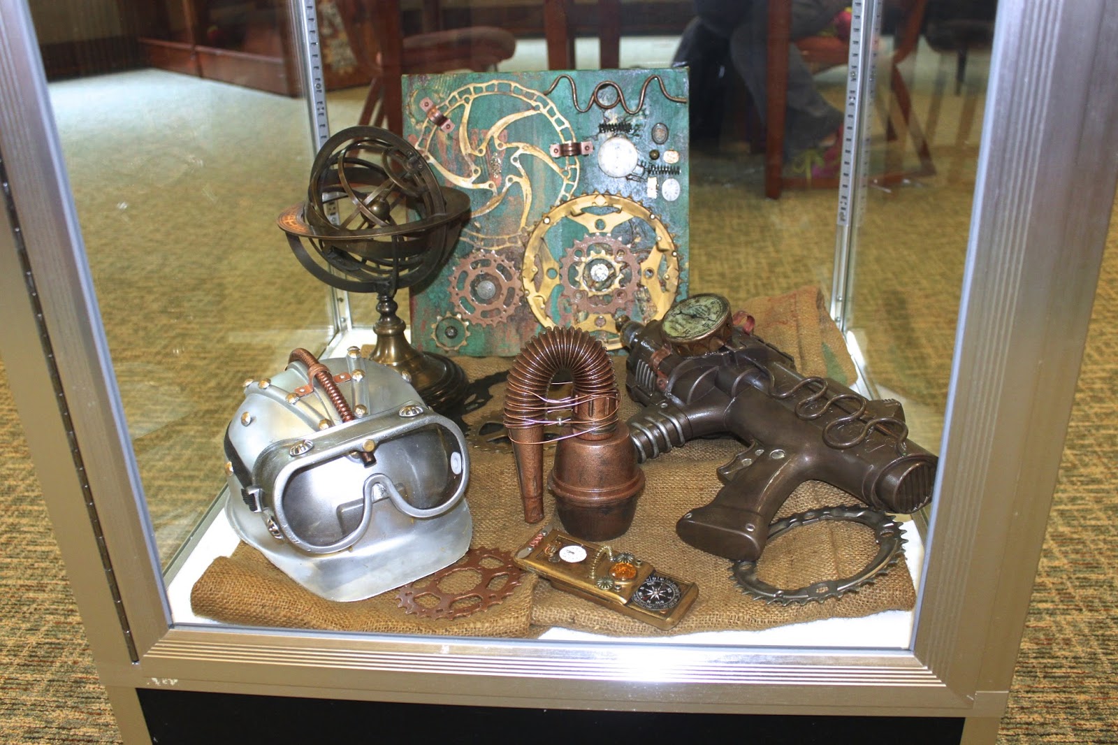 Paintings that Fly: STEAMPUNK LIBRARY DISPLAY