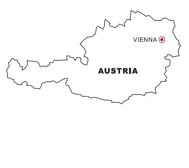 Map of Austria coloring | COLOR AREA