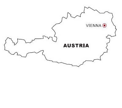 Map of Austria coloring | COLOR AREA