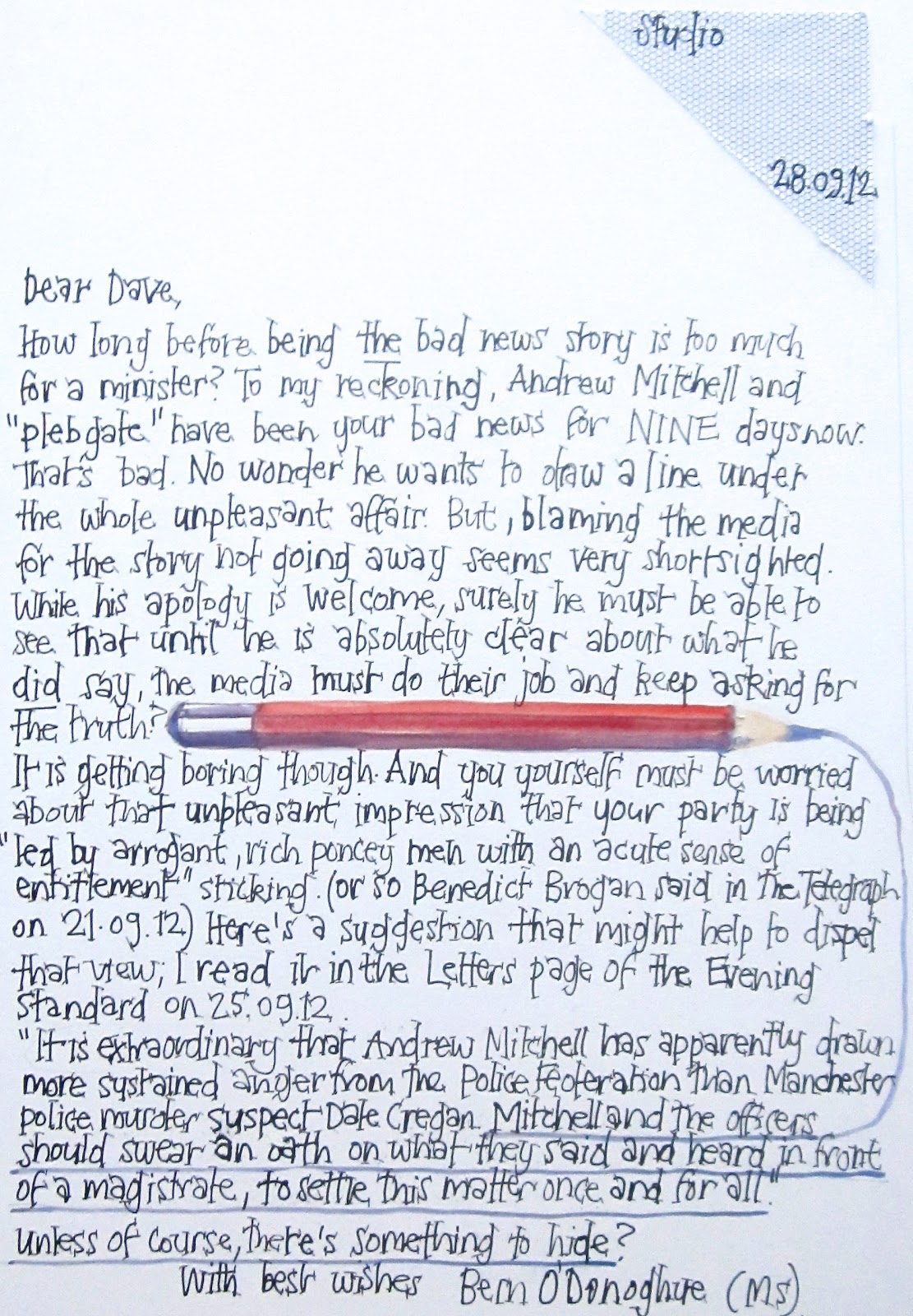 Dear Dave and Nick...: Letter 85: It's the Mitchell and pleb show....