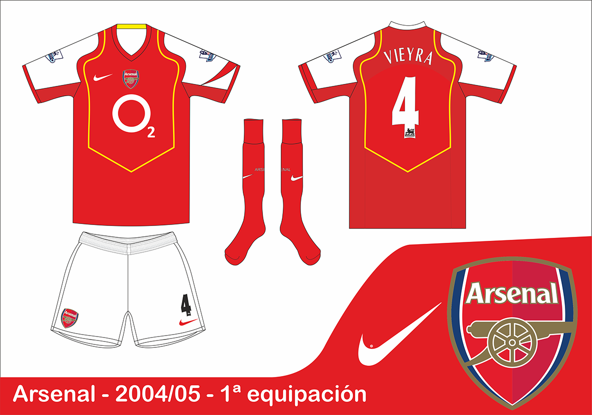 Arsenal 2004/05 - Camiseta clasica