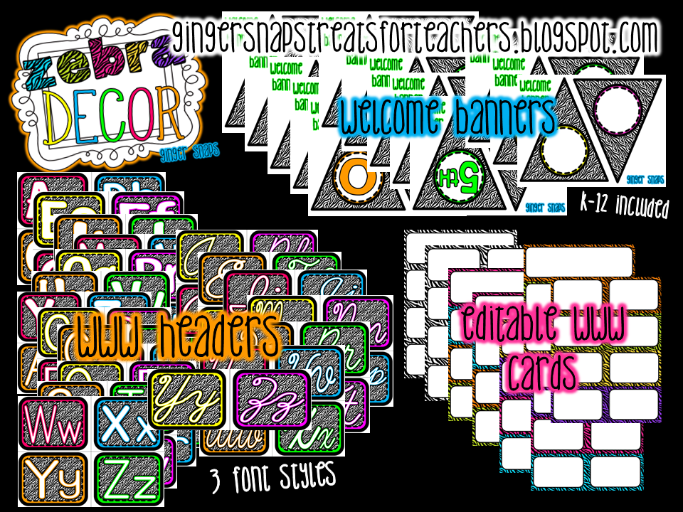 Ginger Snaps: A Peek Inside My Classroom and ZEBRA Decor!