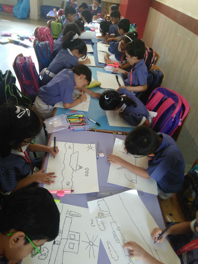 Our Pre-primary blog: Drawing and Colouring Transport Competition(SR.Kg)