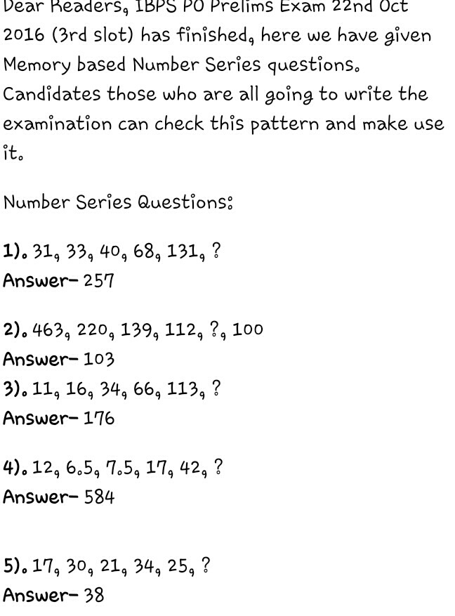 Number Series Problems number-series-problems