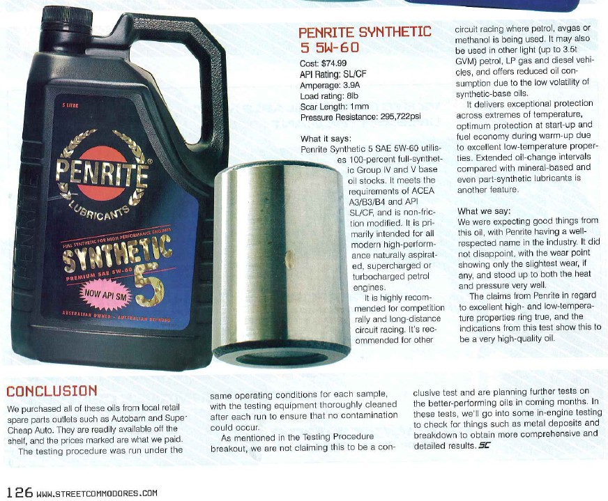 Redlinemax: Top brand Engine oil Test by Timken OK Load