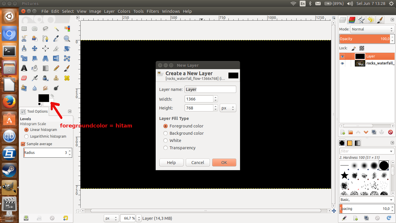 Blank: Membuat Efek Hujan Menggunakan GIMP