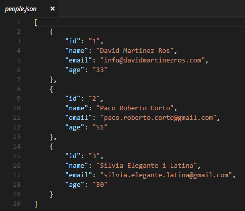 David Learns: Bind json data to html table with Angular 2