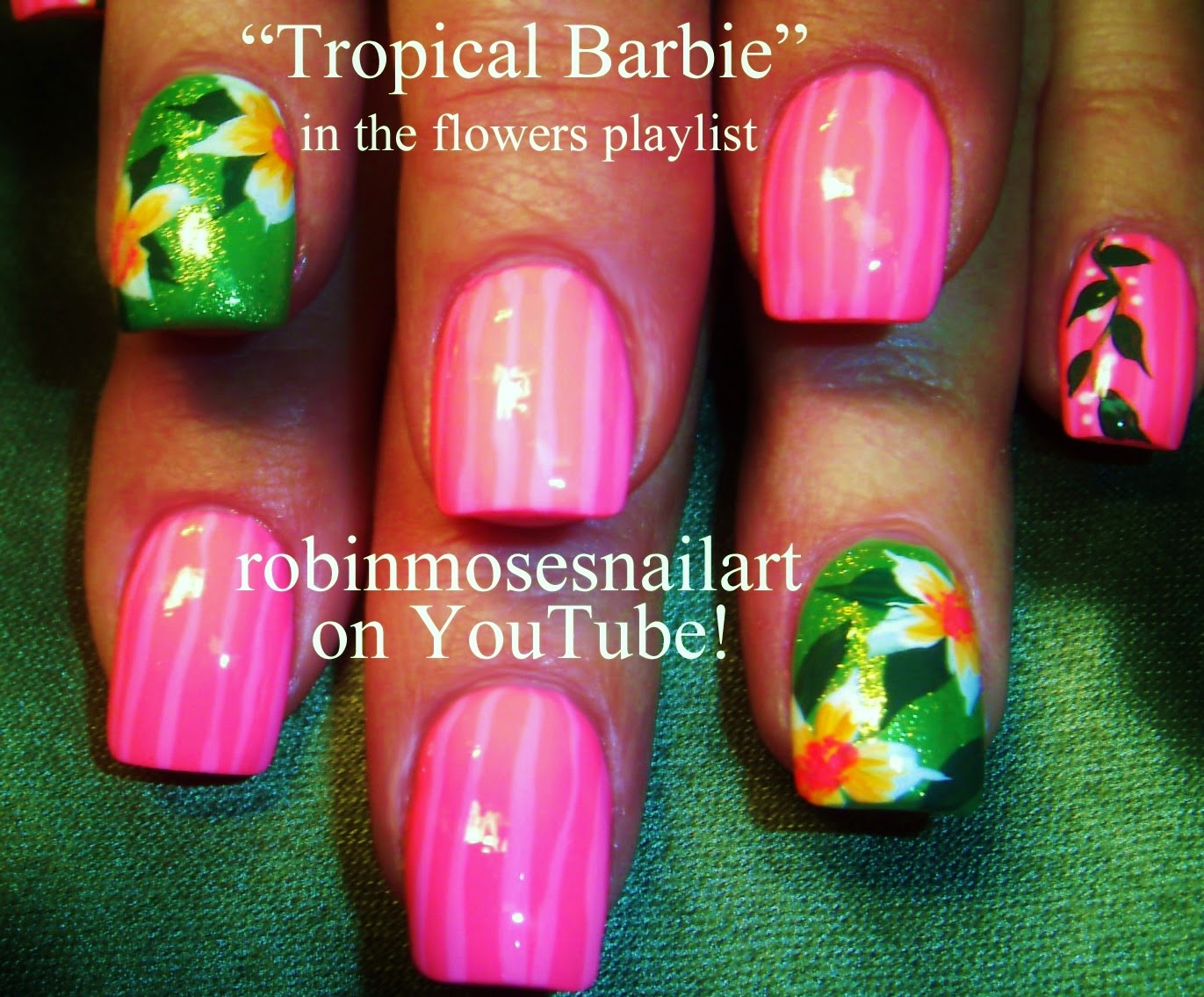 Nail Art by Robin Moses: "summer nails" "nail art" "rainforest nails ...