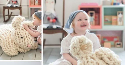 Beautiful Skills - Crochet Knitting Quilting : Giant Arm Knit Bunny ...