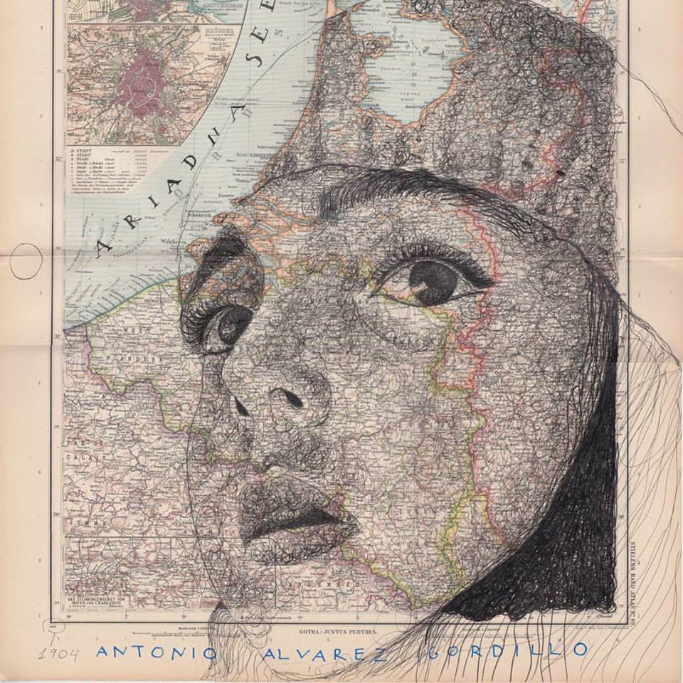 Pinzellades al món: Cartografia humana: rostres sobre mapes ...