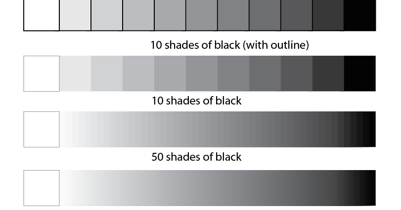 A "lighter" shade of black...