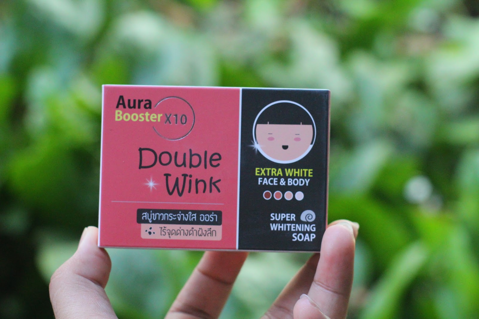 "Double Wink" สบู่ขาวใสเหมือนผิวได้เกิดใหม่ Aura BoosterX10