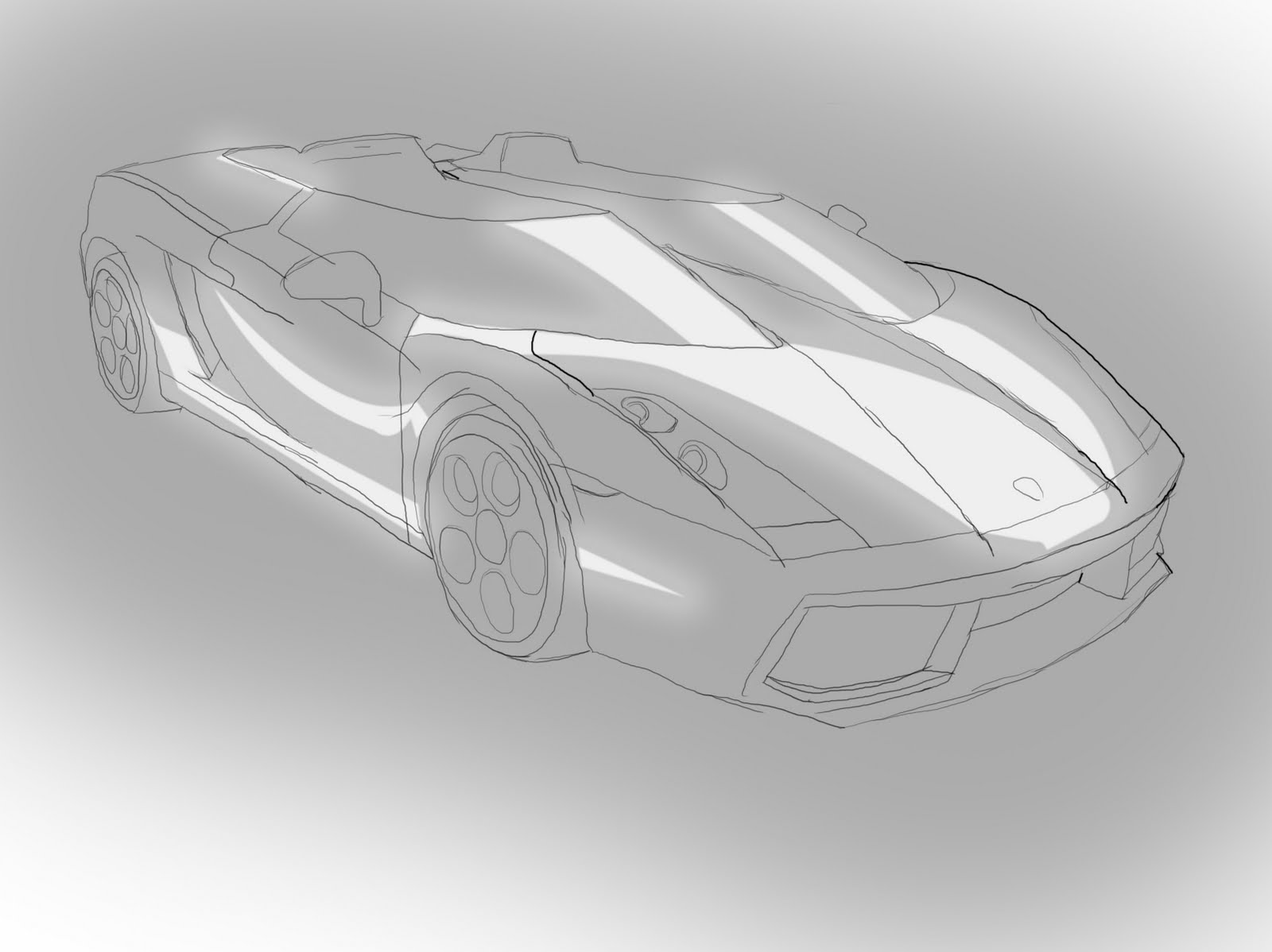 My Uploads: Car Digital painting in Photoshop