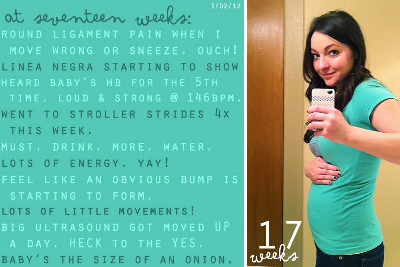 a good life.: seventeen weeks. bump.