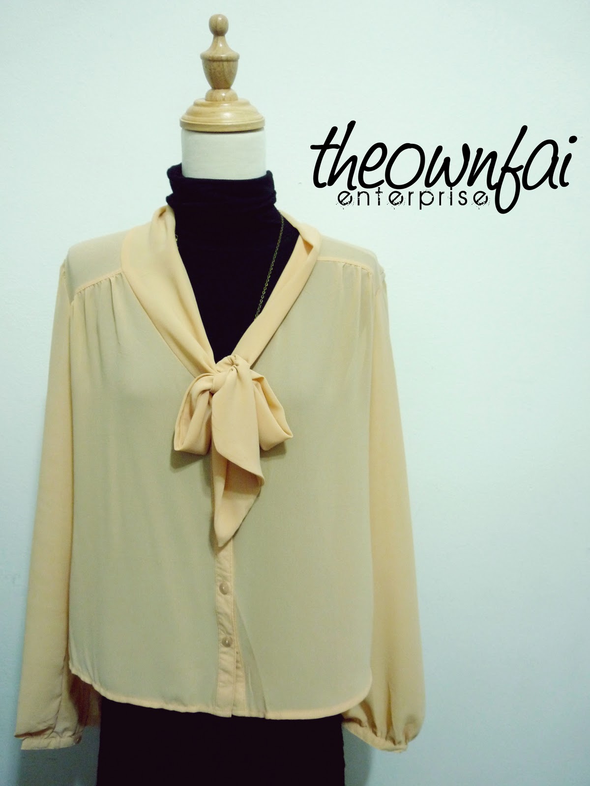 theownfai: Chiffon Ribbon Blouse