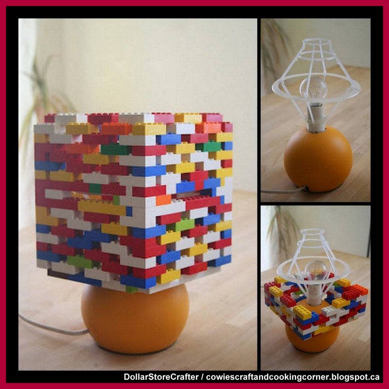 Dollar Store Crafter: DIY Lego Lamp