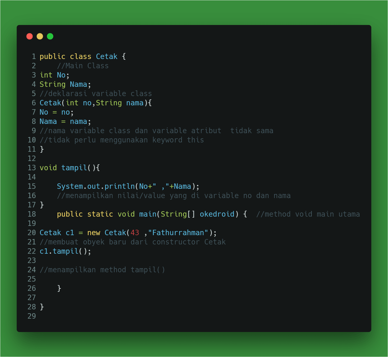 Belajar Mengenal Keyword This Pada Bahasa Pemrograman Java - Java Media ...