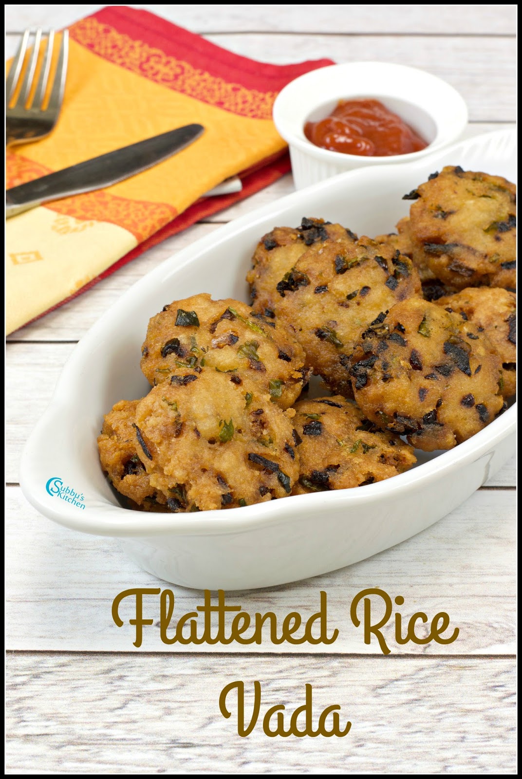 Aval Vadai | Flattened Rice Vada | Poha Vada - Subbus Kitchen