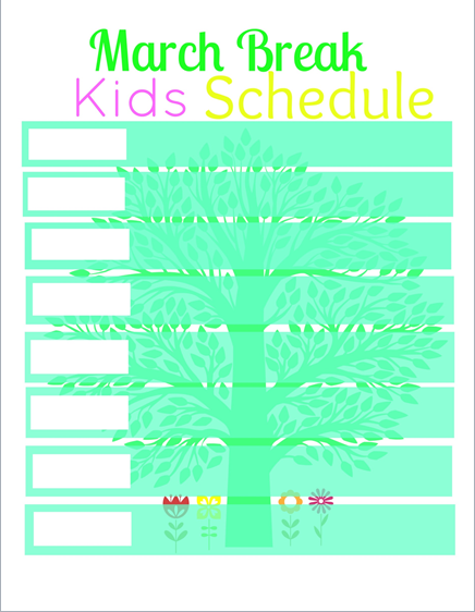 March Break Schedule - City of Creative Dreams
