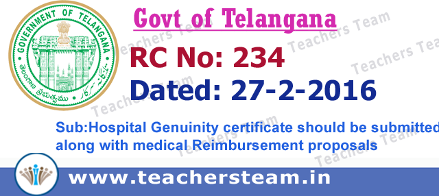 Hospital Genuinity certificate should be submitted along with medical ...