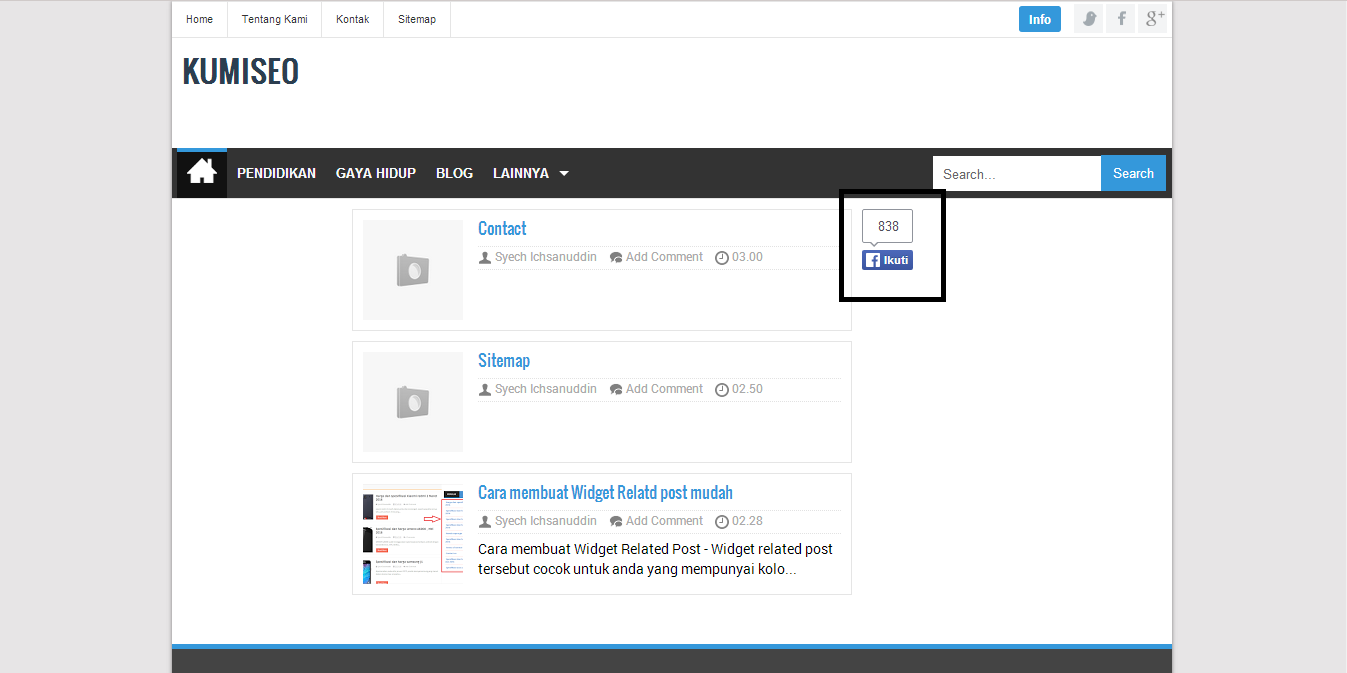 Cara membuat tombol Follow Profil Fb di blog - extendkode | Simple ...