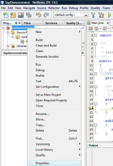 Inspired by Actual Events: Configuring SQE Plugins in NetBeans 7