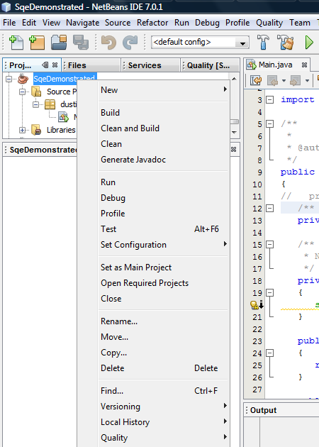 Inspired by Actual Events: Configuring SQE Plugins in NetBeans 7
