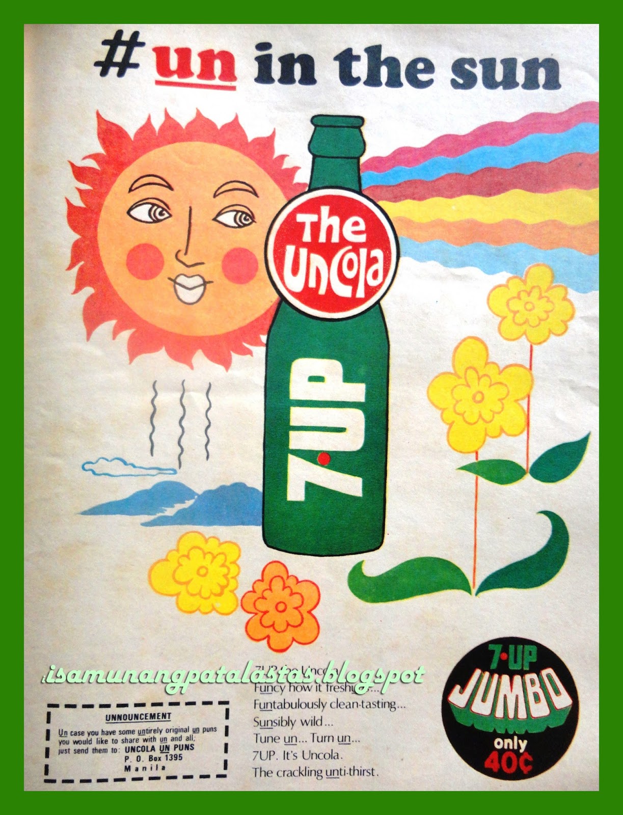ISA MUNANG PATALASTAS: 76.THE 7 UP UNCOLA CAMPAIGN: Making a Non-Cola ...