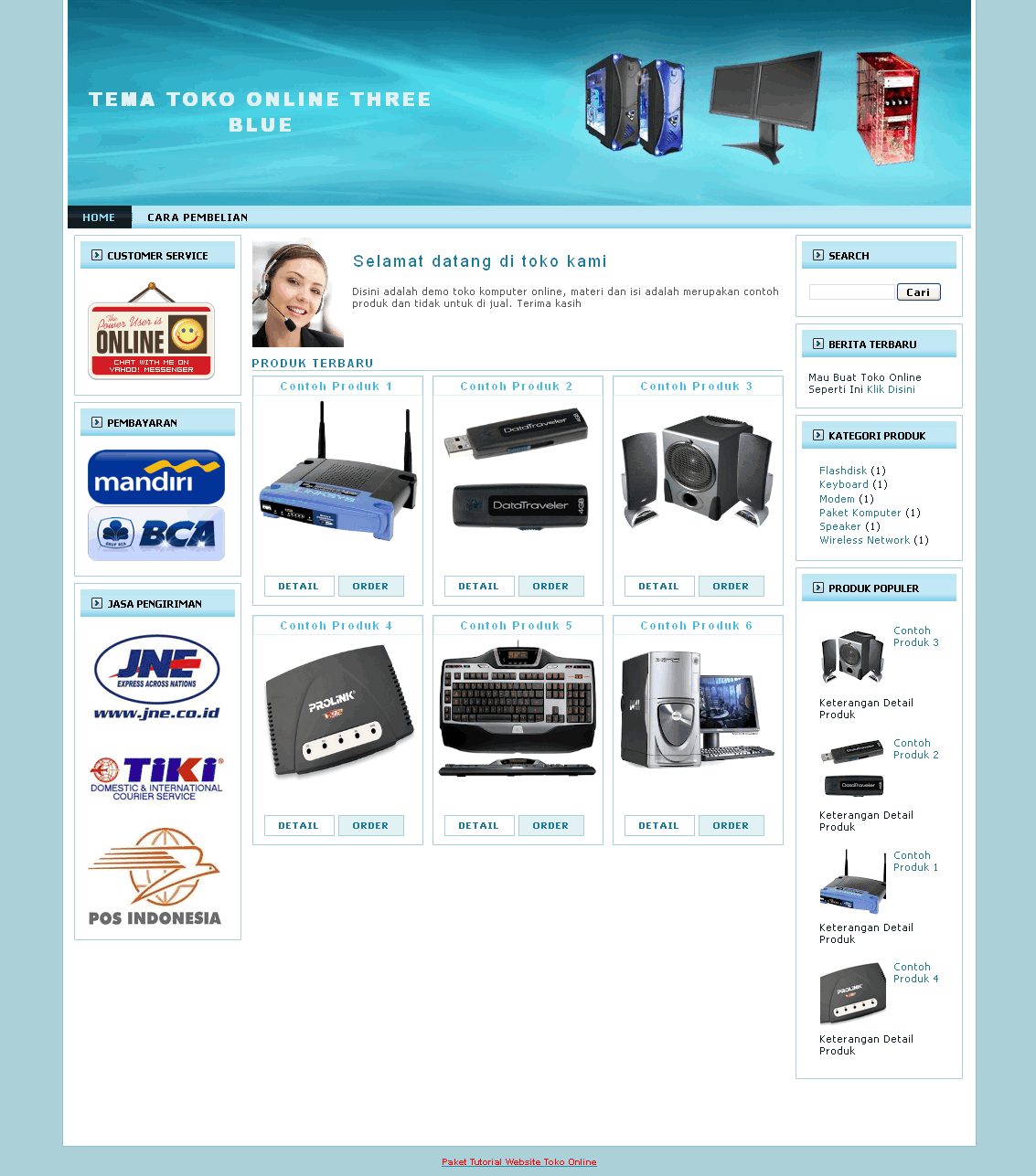 Agen Shopping Online: Paket Tutorial Website Toko Online