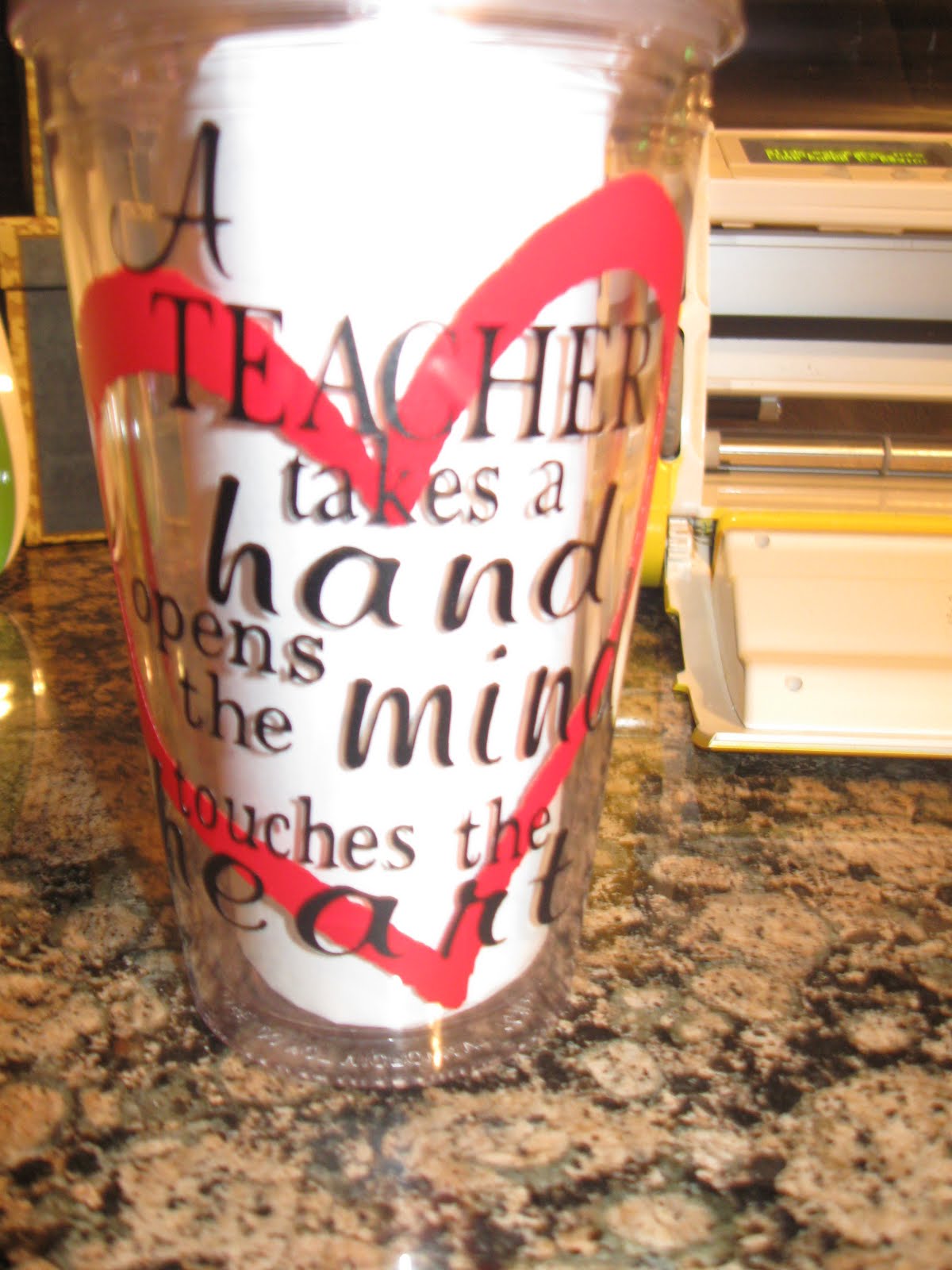 Charlotte's Creations: Teacher Appreciation Acrylic Cups