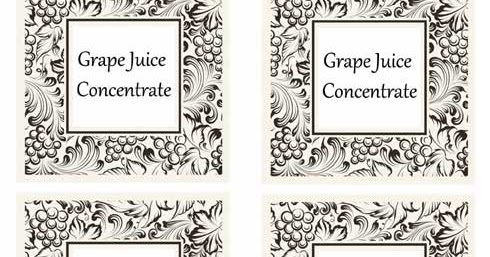 Printable Grape Juice Labels