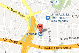 Metrô Liberdade - Feira da Liberdade - Mapa