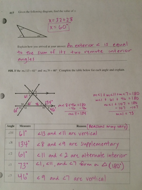 Math with Gunderson : Math 8 Review Answers