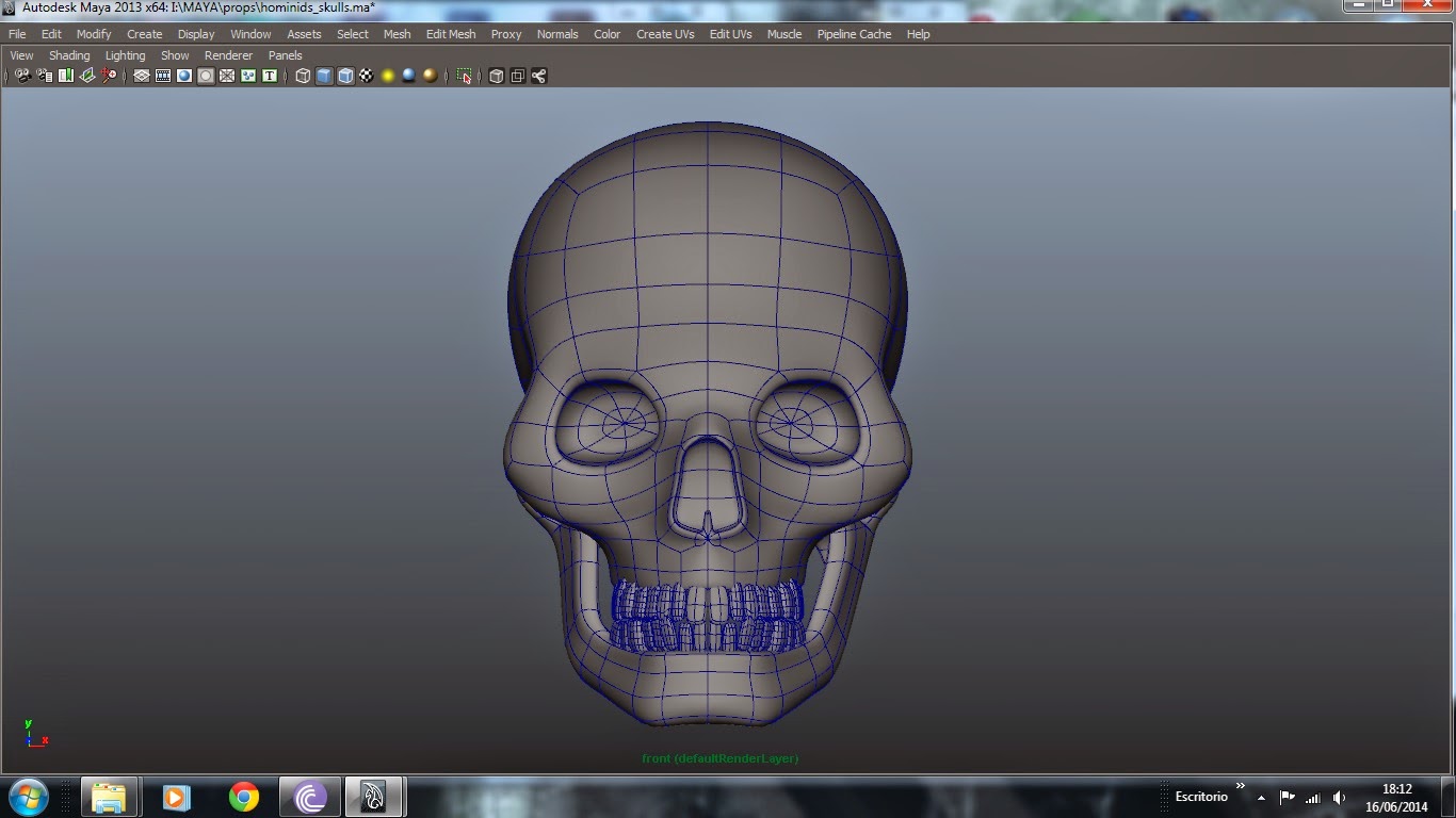 Martxelo 3D: Modelado de calaveras